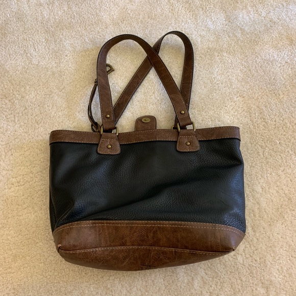 b.o.c. | Bags | Boc Black And Brown Leather Shoulder Bag | Poshmark